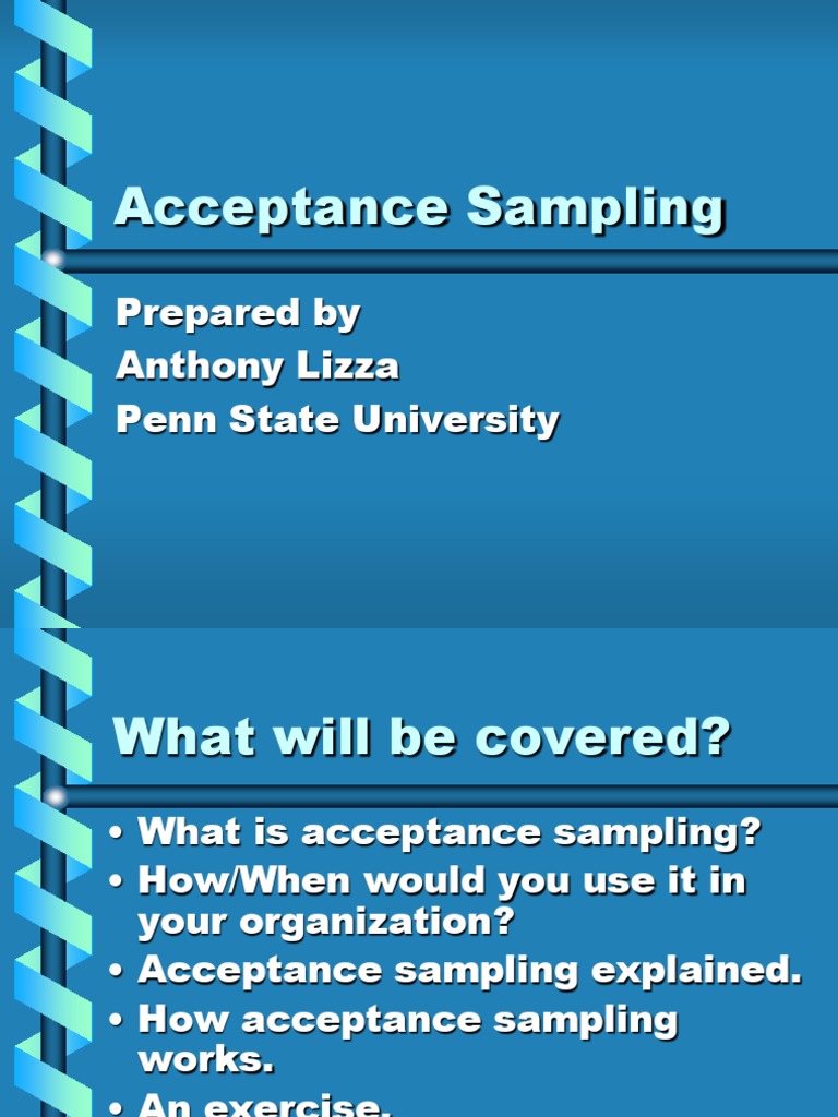Acceptance Sampling | PDF | Sampling (Statistics) | Statistics