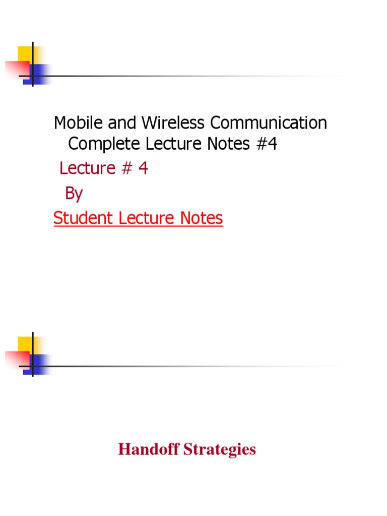 Mobile and Wireless Communication Complete Lecture Notes #4 | PDF ...
