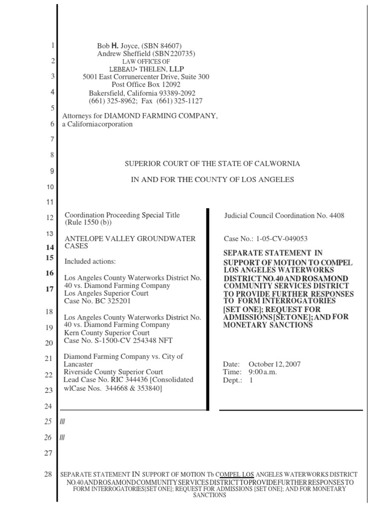 Sample Motion To Compel | PDF | Motion To Compel | Discovery (Law)
