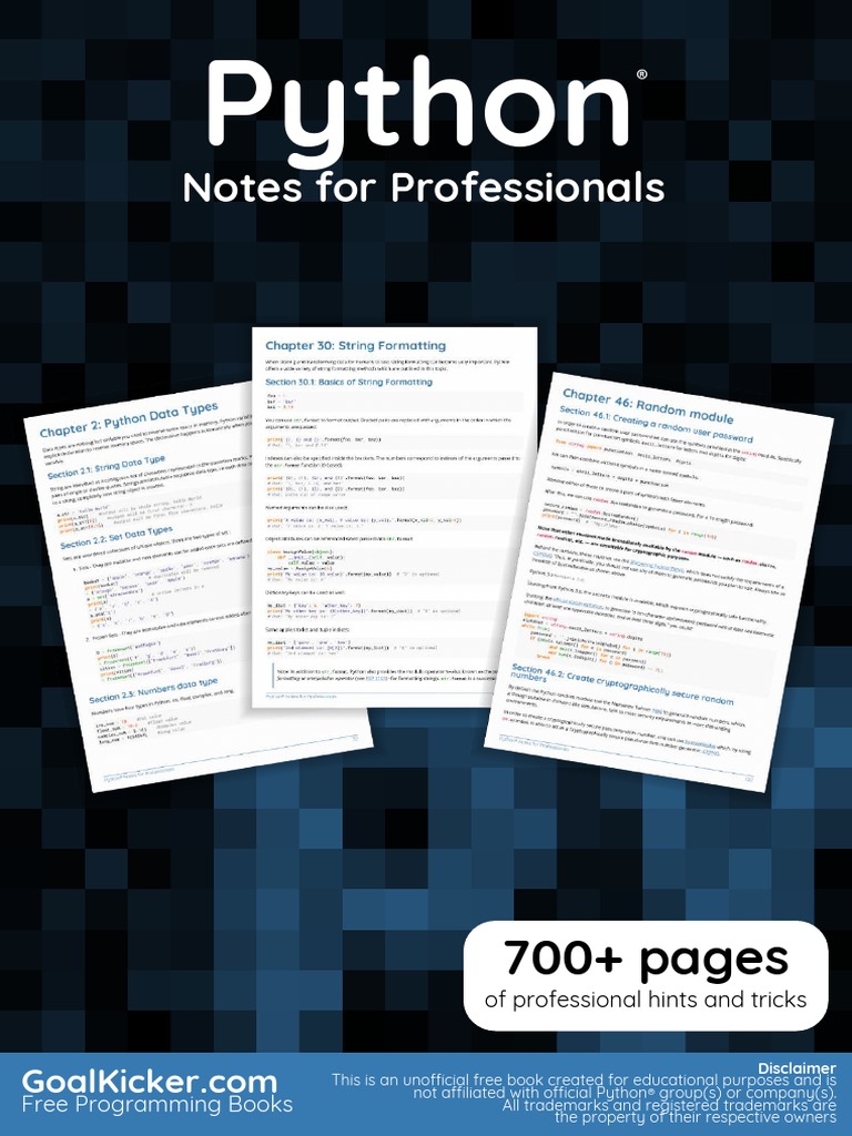 Python Notes For Professionals | PDF | Parameter (Computer Programming ...