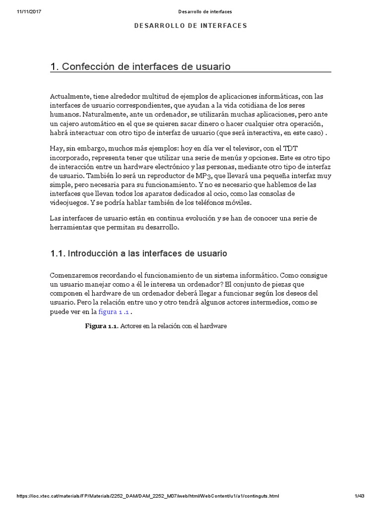 Desarrollo de Interfaces | PDF | Interfaz de usuario | Interfaces ...