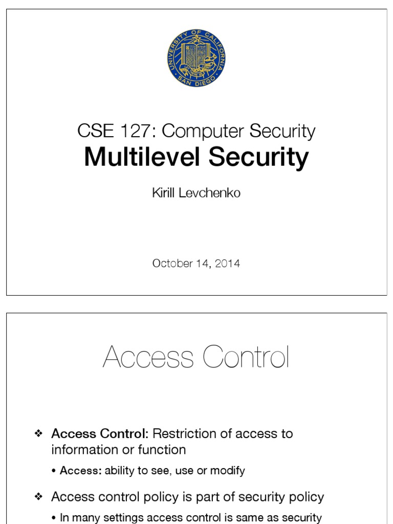 CSE 127: Computer Security Lecture 4 | PDF | Android (Operating System ...