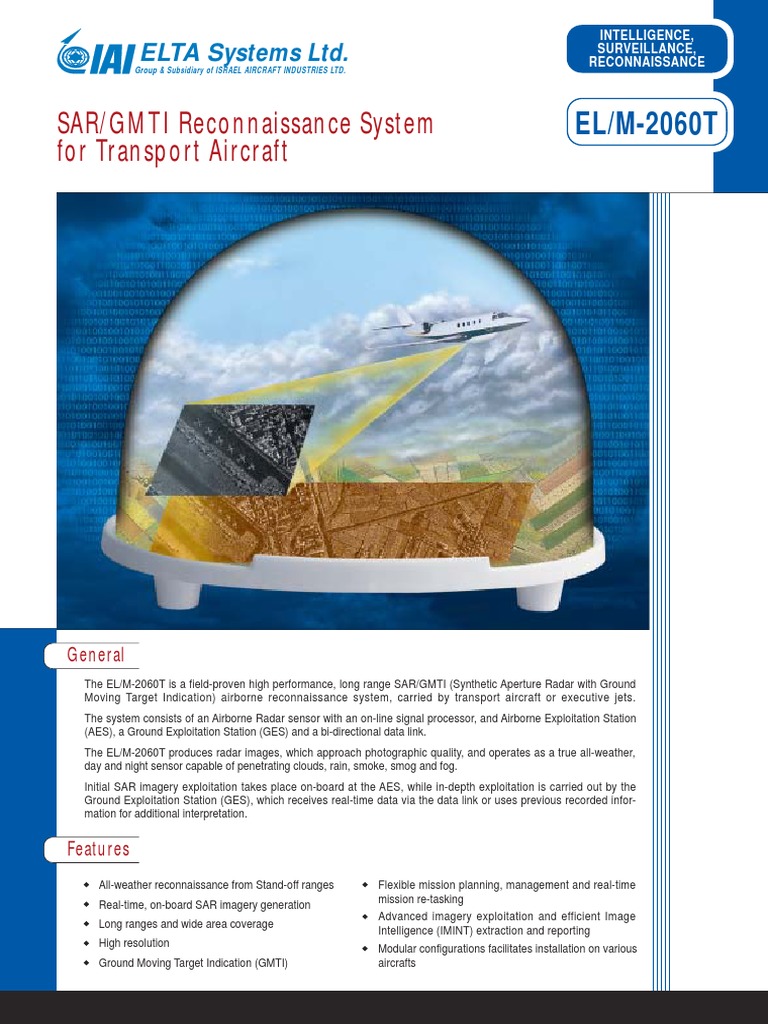 SAR/GMTI Reconnaissance System For Transport Aircraft: EL/M-2060T | PDF ...