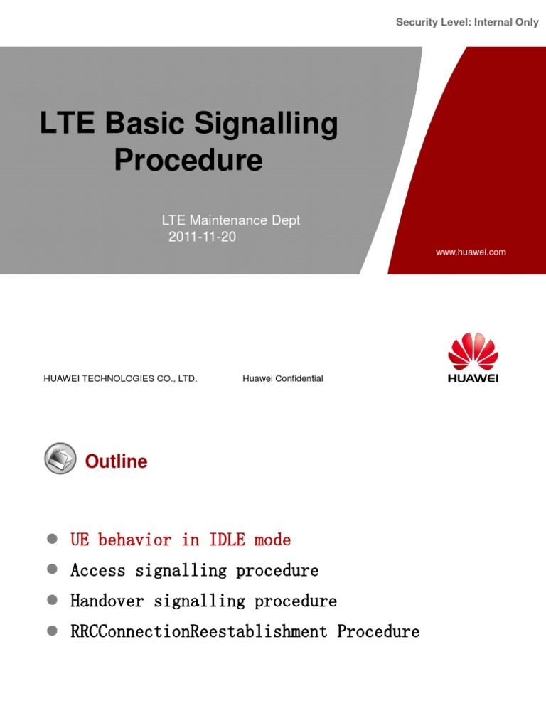 LTE Basic Signalling Procedure | PDF | Lte (Telecommunication) | Encryption