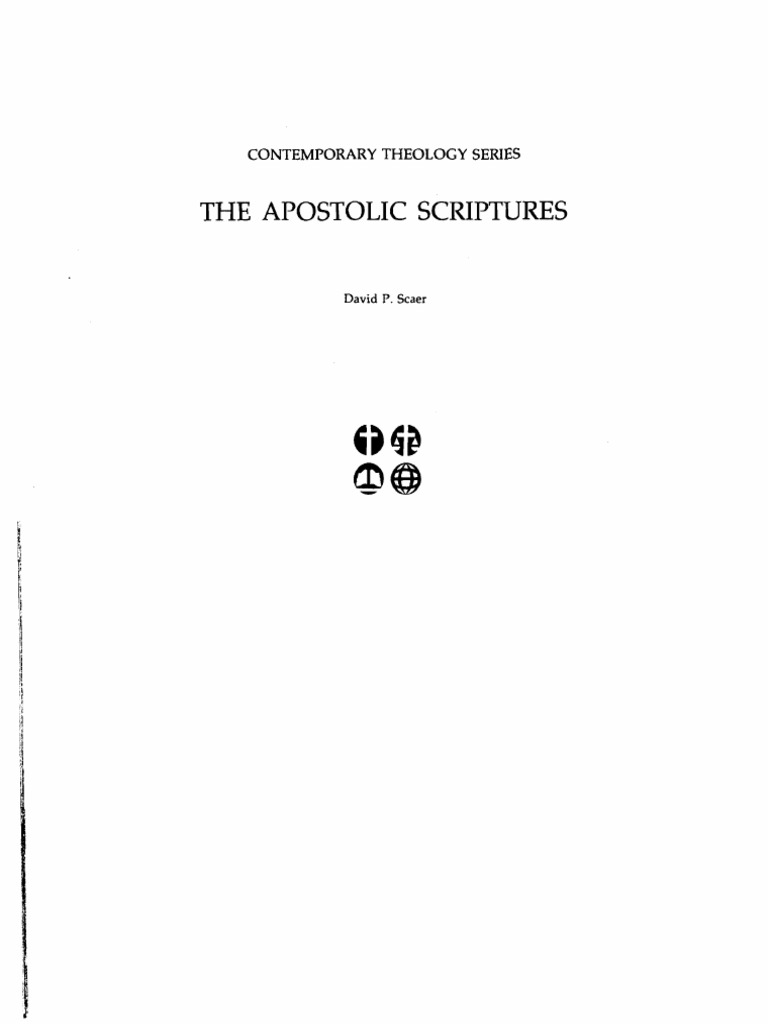 The Apostolic Scriptures - David P Scaer | PDF | Gospels | Saint Peter