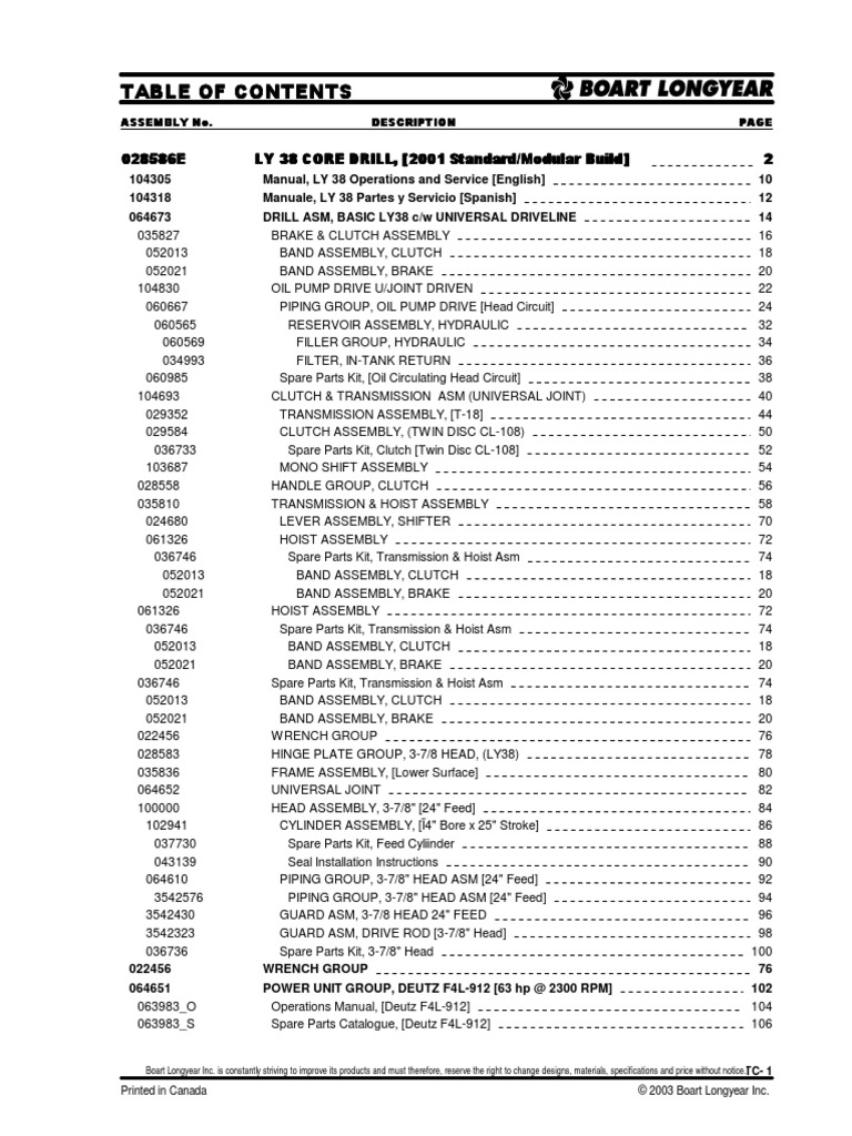 Ly38 Parts Manual PDF | PDF | Clutch | Pump