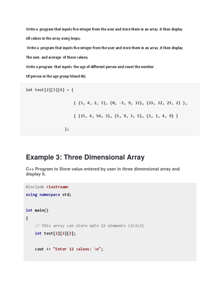 Write A Program That Inputs Five Integer From The User and Store Them ...