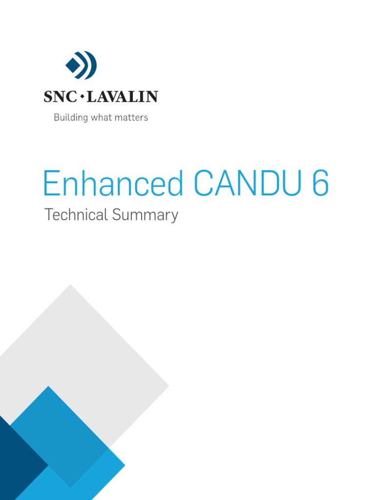 Enhanced Candu 6 Technical Summary en | PDF | Nuclear Reactor | Nuclear ...