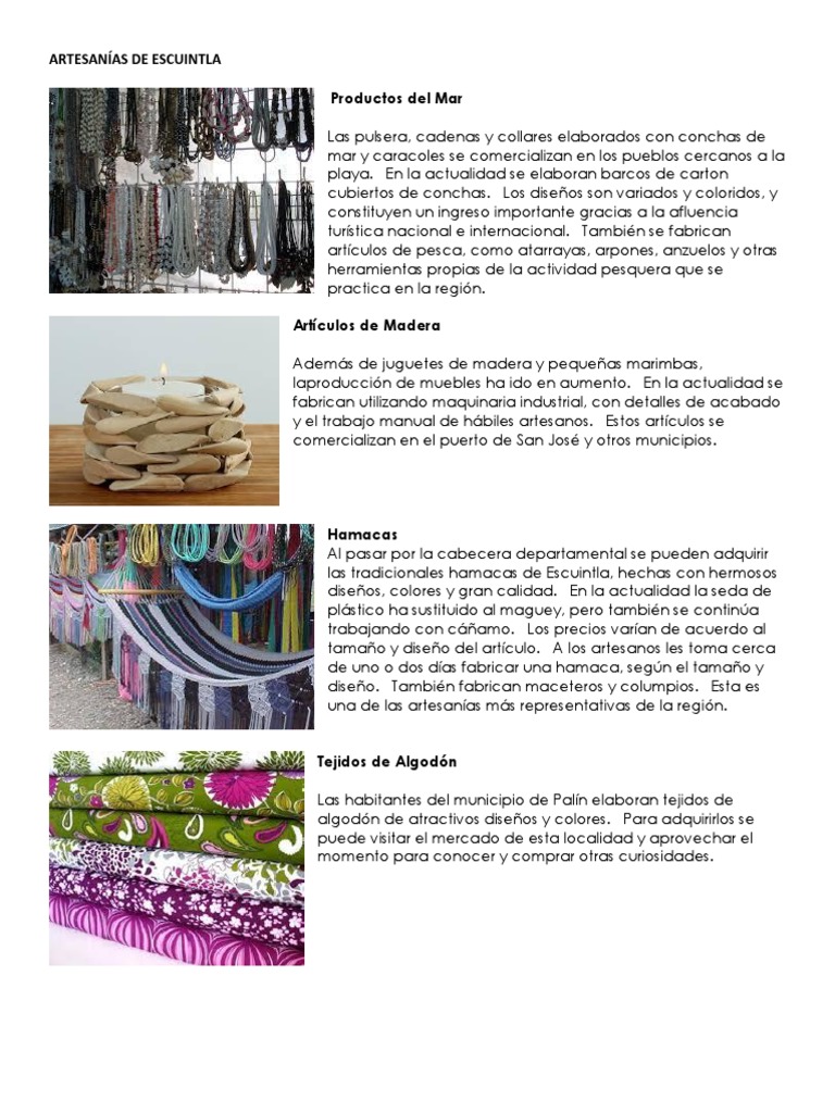 Artesanías de Escuintla | PDF | Artes (general)