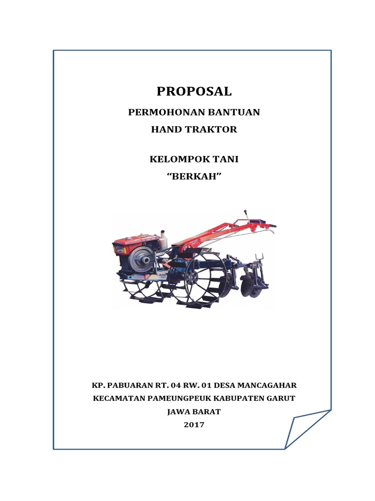 Proposal Hand Traktor | PDF