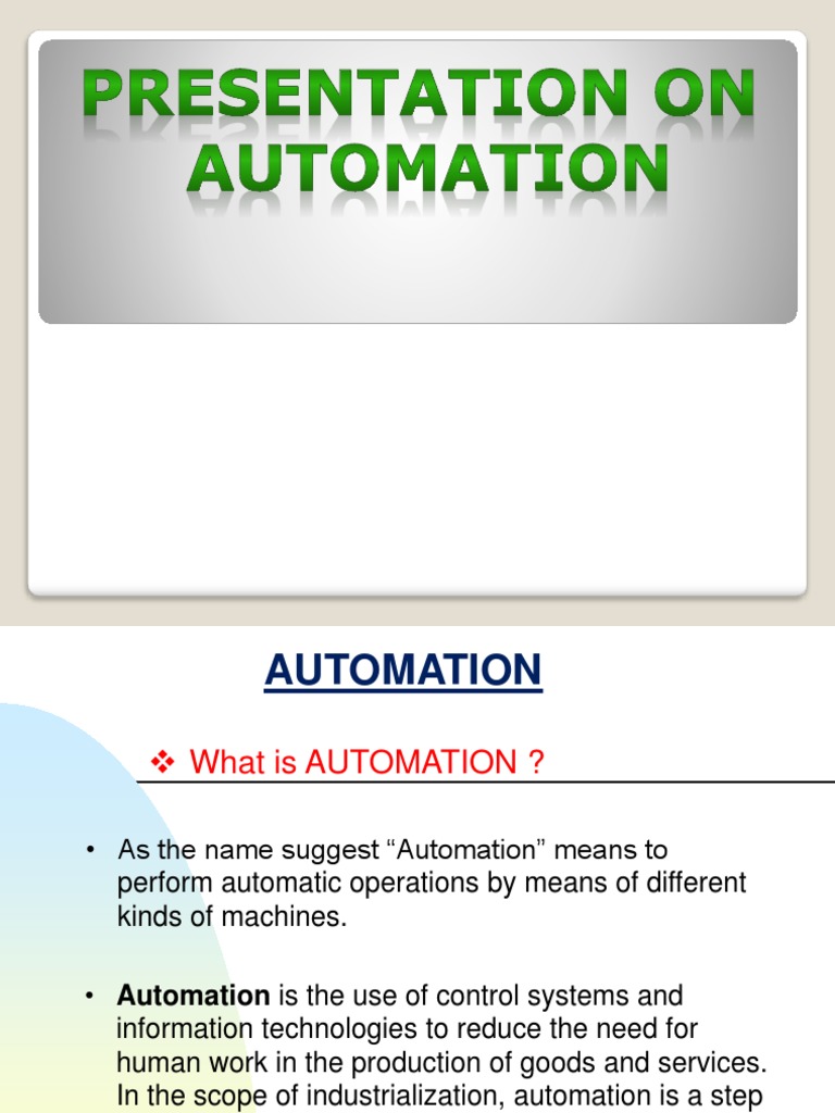 Automation Principles | PDF | Programmable Logic Controller | Automation
