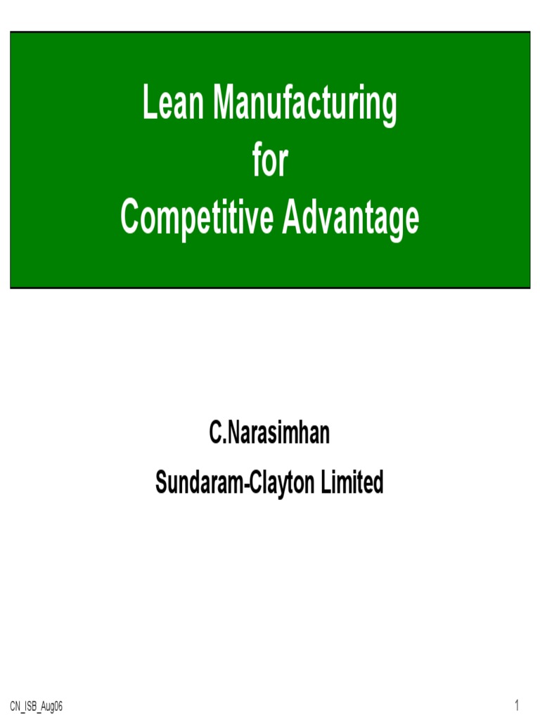 Lean Manufacturing for Competitive Edge | PDF | Lean Manufacturing ...