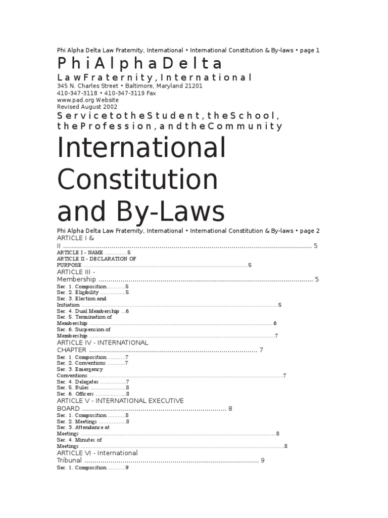 Phi Alpha Delta Law Fraternity | PDF | 501(C) Organization ...