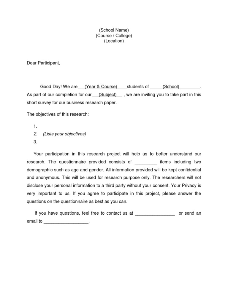 Survey Cover Page | PDF