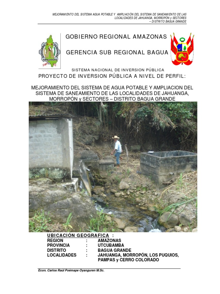 Mejoramiento SAP y Ampl. de Jahuanga, Morropón y Sectores | PDF ...