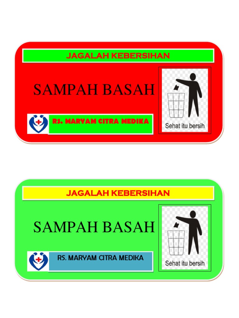 Sampah Basah Logo Jual Tempat Sampah Capsul 3 Pilah Custom Kab.