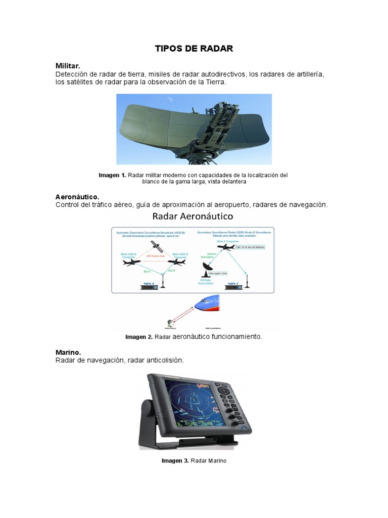 Tipos de Radar y sus Aplicaciones | PDF | Radar | Ingeniería en ...
