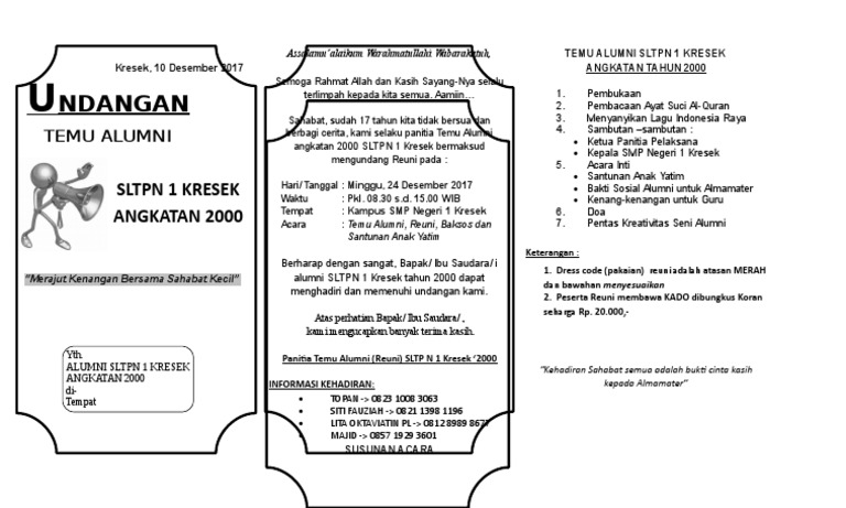 55+ Contoh Surat Undangan Reuni Alumni Sd Gratis Terbaru - Contoh Undangan