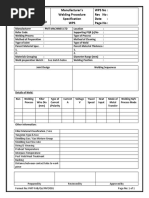 WPQR - Form As Per EN PDF | PDF | Welding | Construction