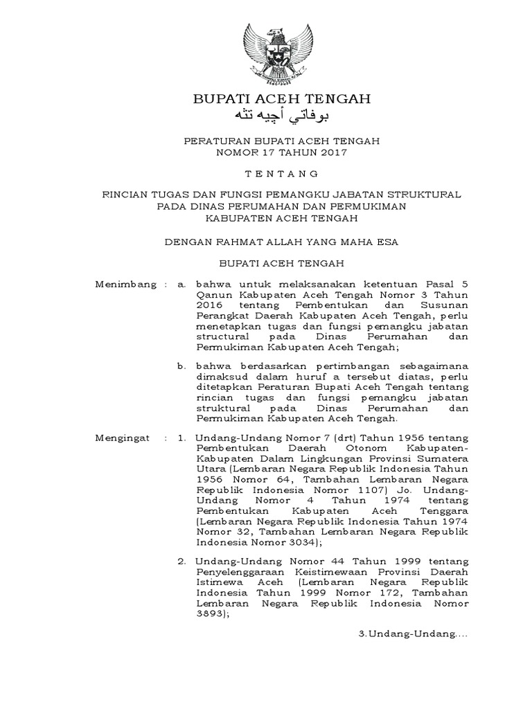 Perbup Perumahan Dan Permukiman - Oke | PDF