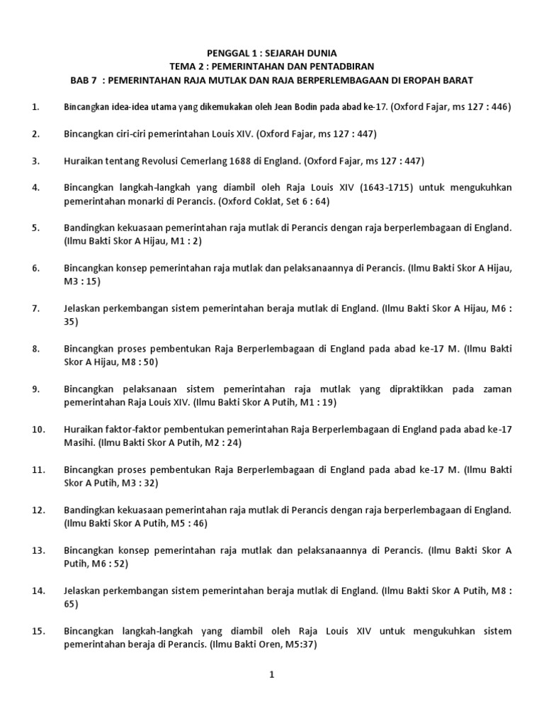 Sej Bab 7 Tema 2 | PDF