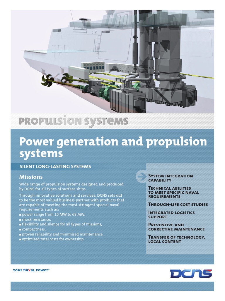 Naval Propulsion Systems Overview | PDF | Propeller | Transmission ...