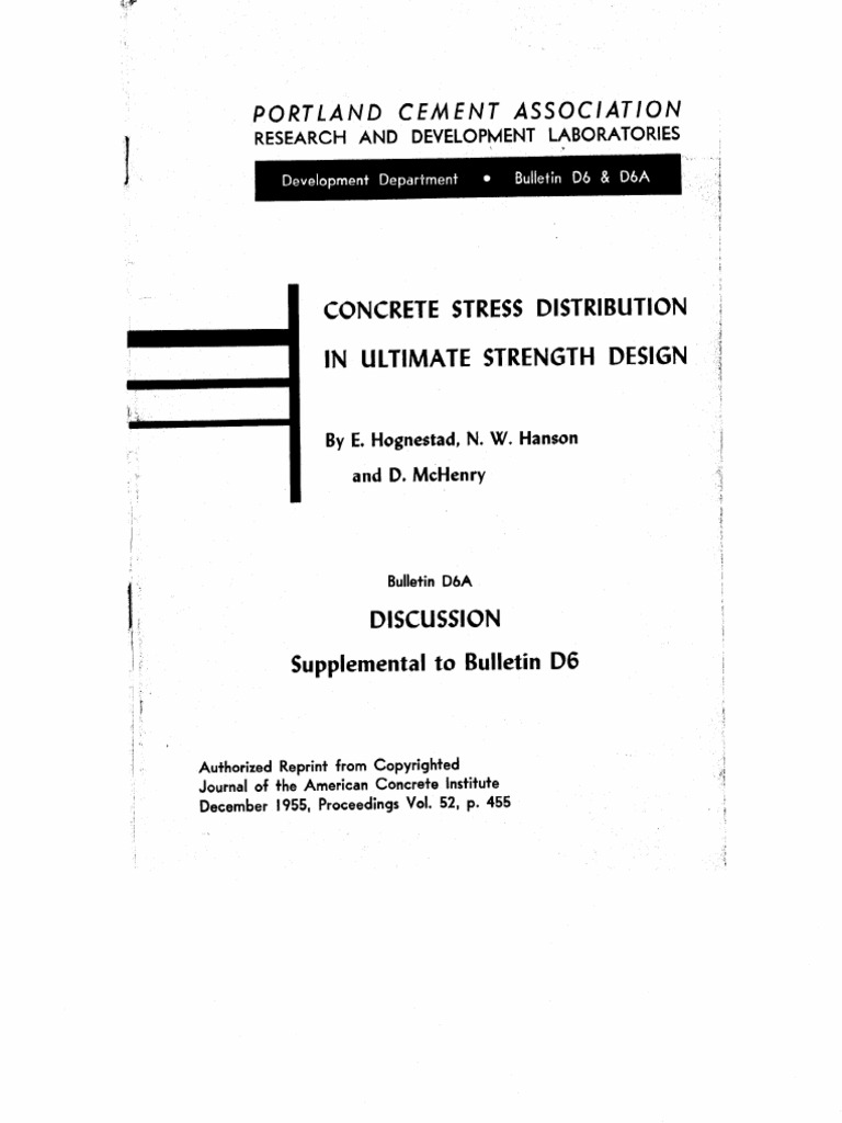 Concrete Stress Distribituion in Ultimated Strength Design PDF | PDF ...
