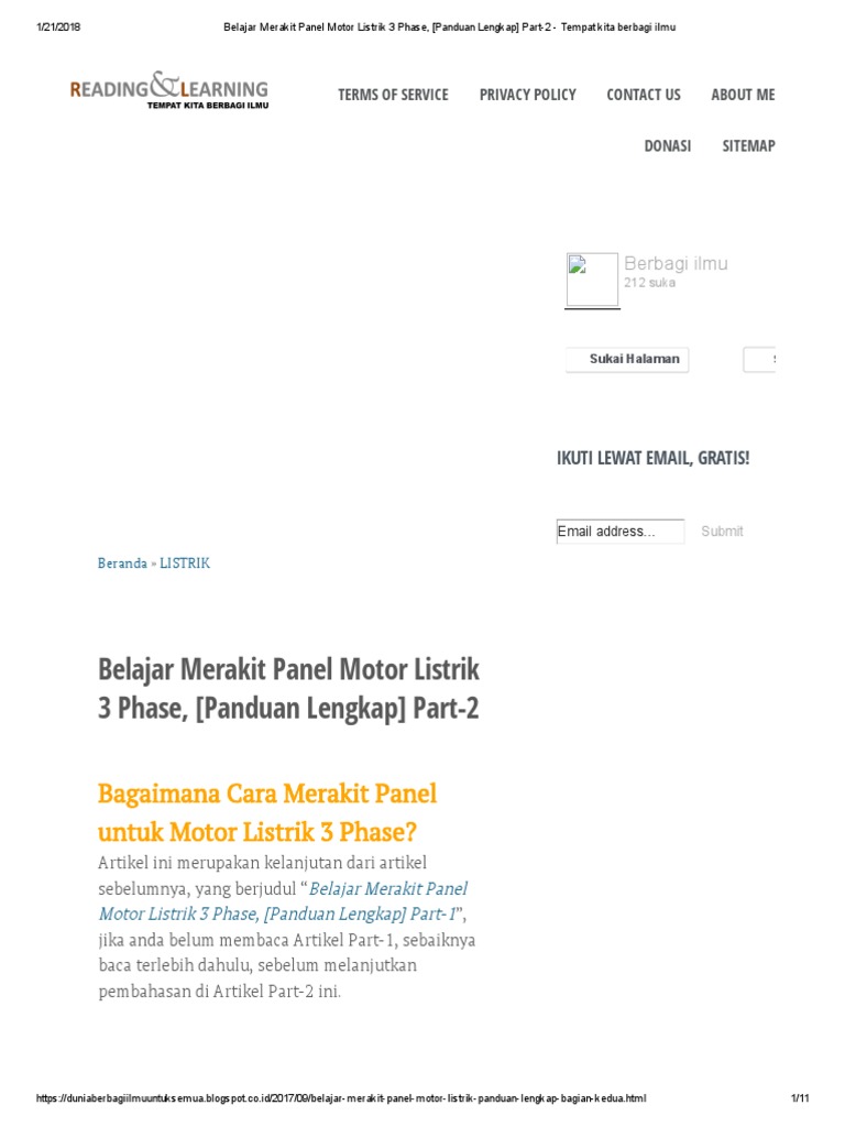 Belajar Merakit Panel Motor Listrik 3 Phase, (Panduan Lengkap) Part-2 ...