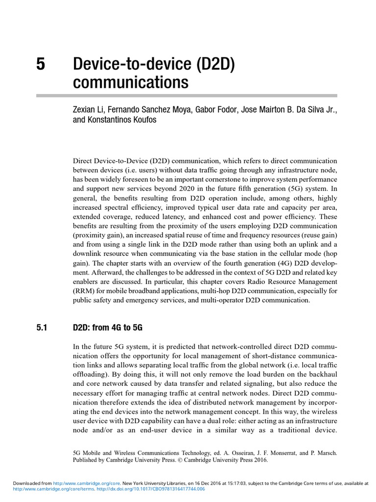 Device To Device (D2D) | PDF | Cellular Network | Lte (Telecommunication)