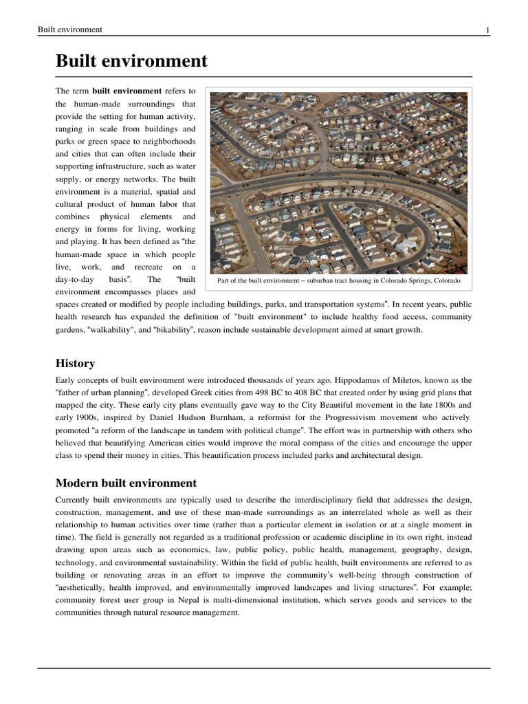 Built environment.pdf | Built Environment | Environmental Design