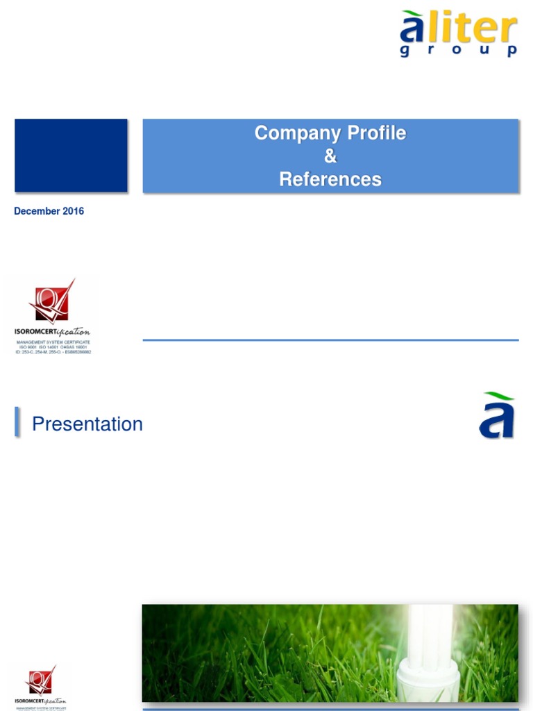 Aliter Presentation & References December 2016 Eng | PDF | Project ...