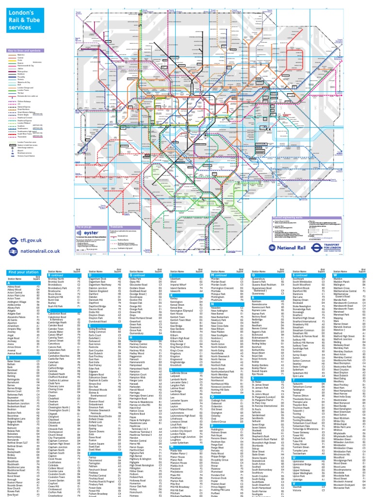 London Rail and Tube Services Map | PDF