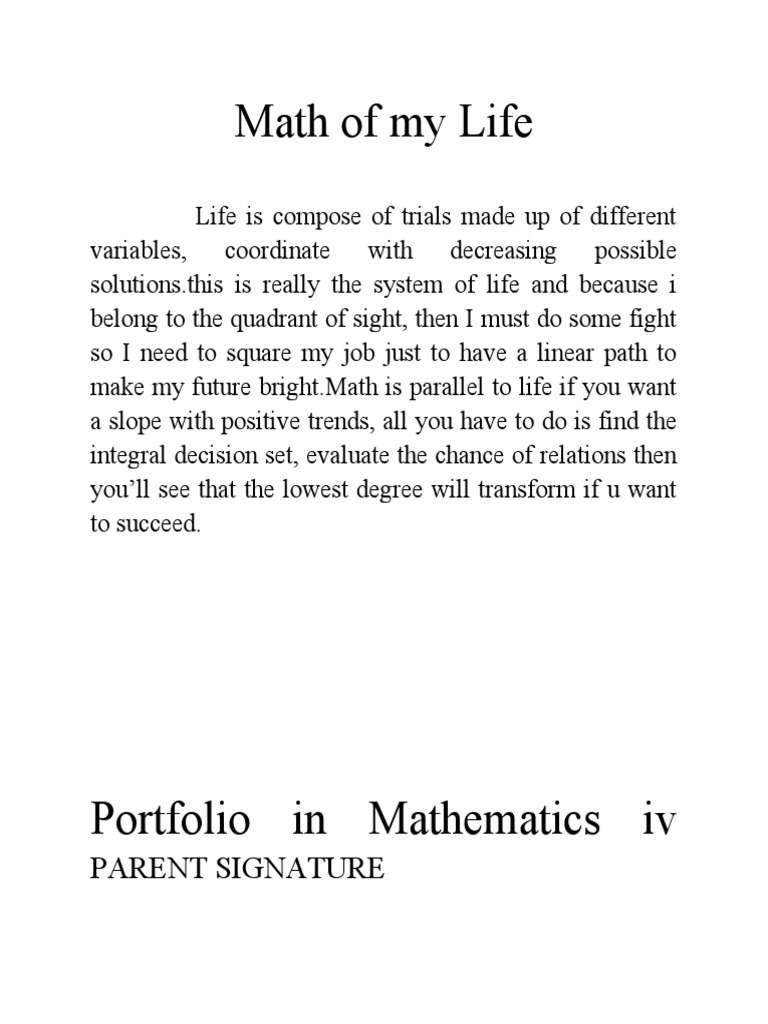 Life Lessons Through Mathematics | PDF | Career & Growth | Language ...