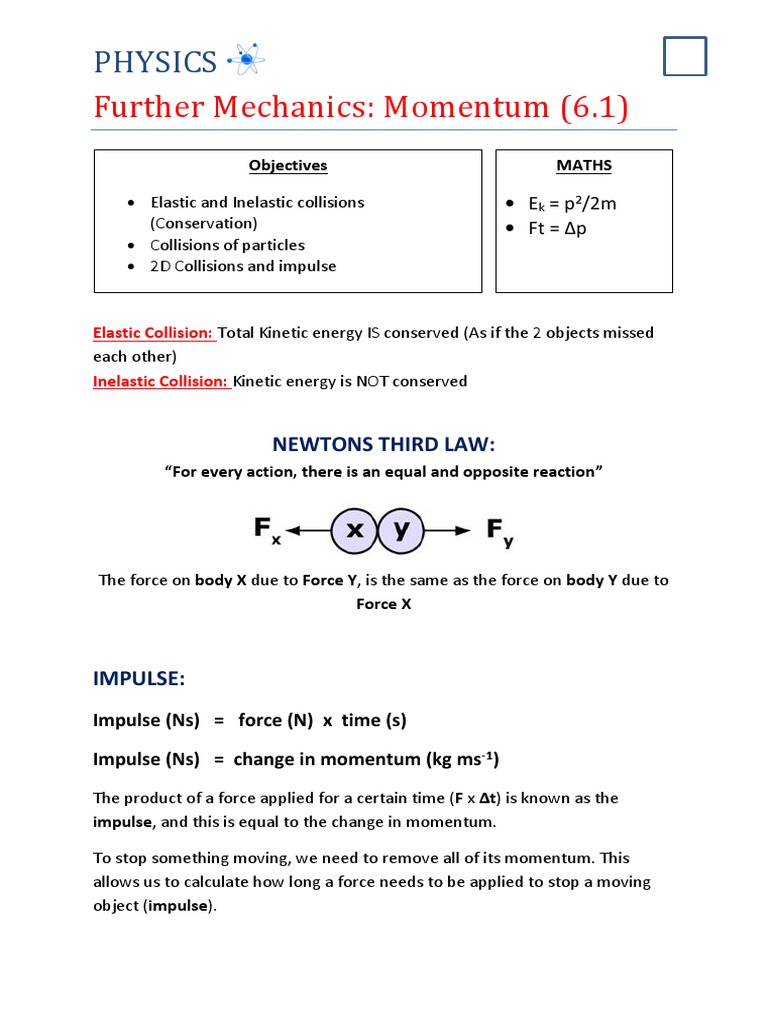 An In-Depth Examination of Momentum, Collisions, Impulse, and Newton's ...