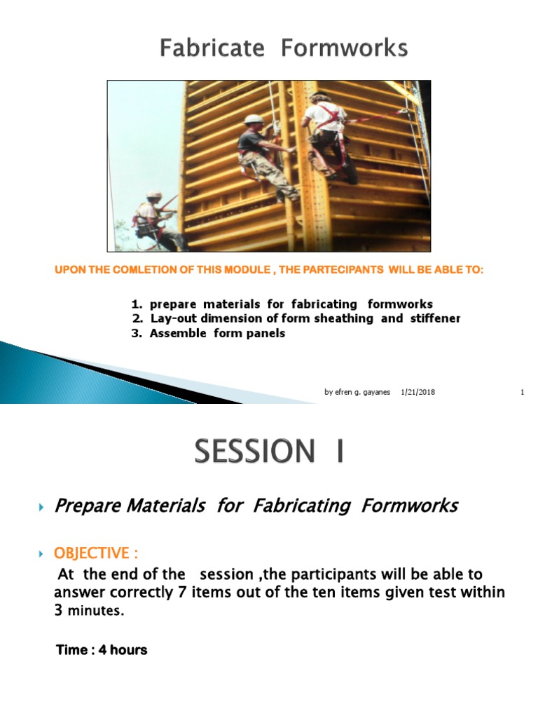 Formwork Fabrication for Concrete Columns | PDF | Framing (Construction ...