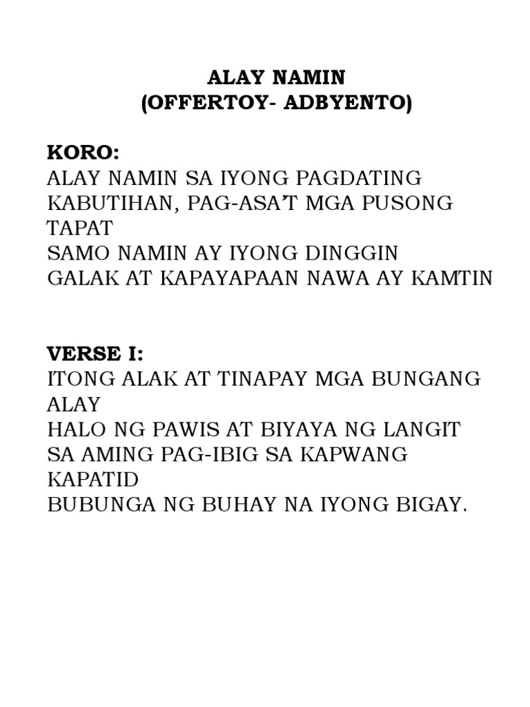 Alay Namin | PDF