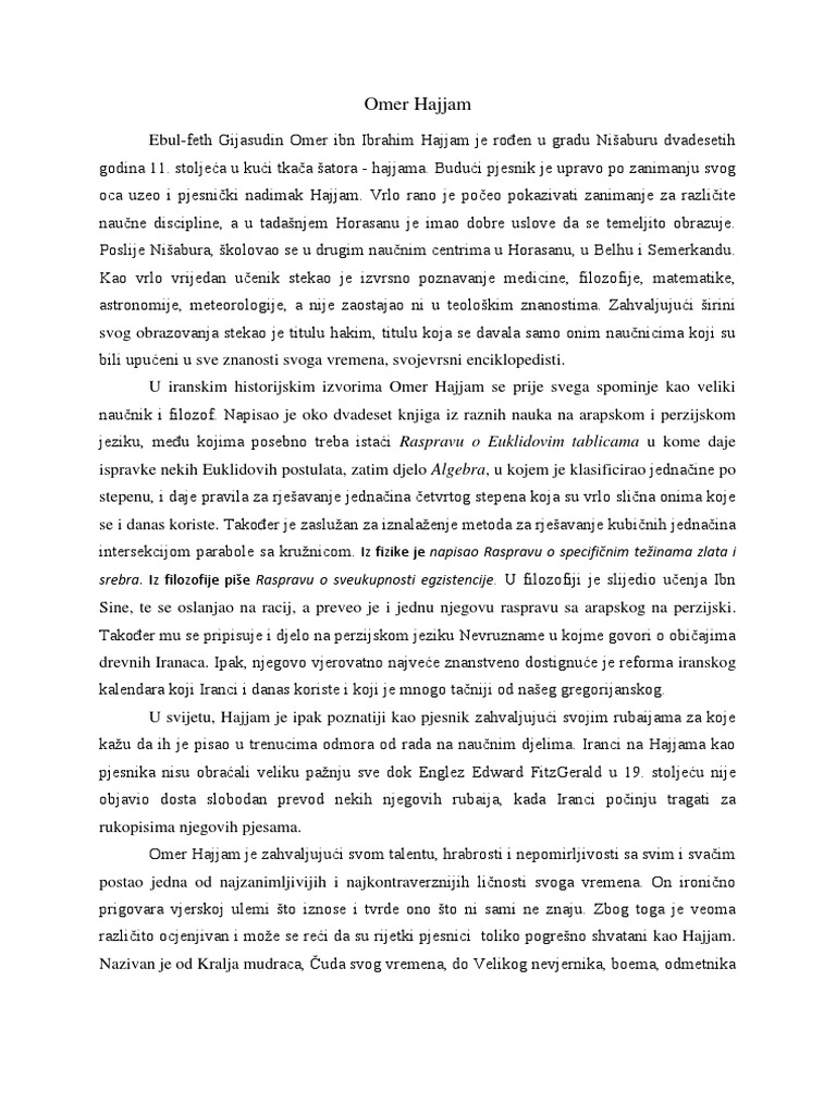 Omer Hajjam | PDF