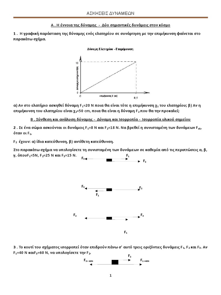 ΑΣΚΗΣΕΙΣ ΔΥΝΑΜΕΩΝ | PDF