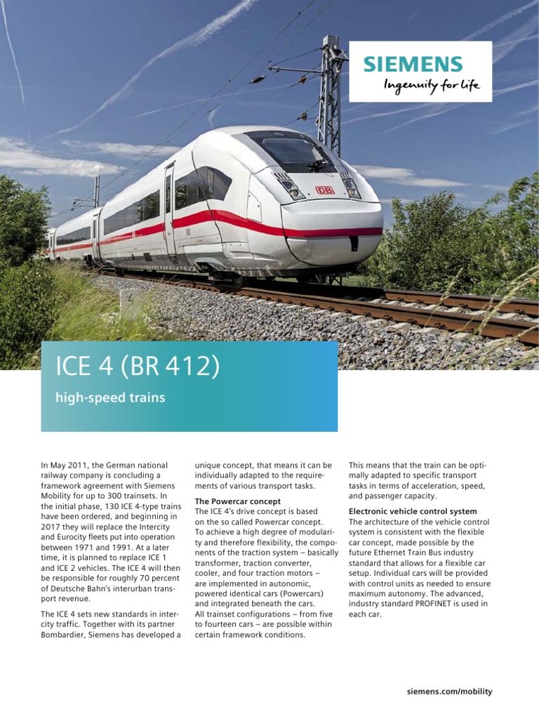 Datenblatt Ice 4 | PDF | Transport | Transportation Engineering