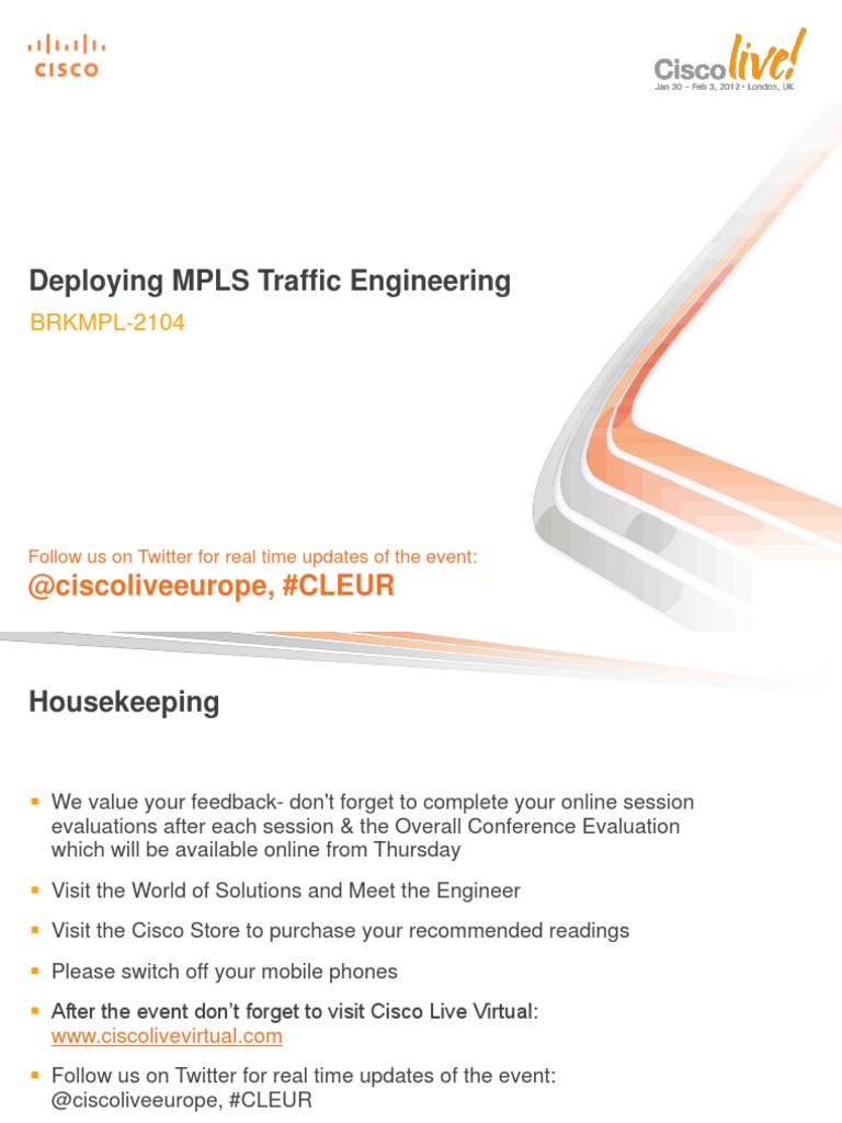 Live Deploying Mpls Traffic Engineering Pdf Multiprotocol Label Switching Networking