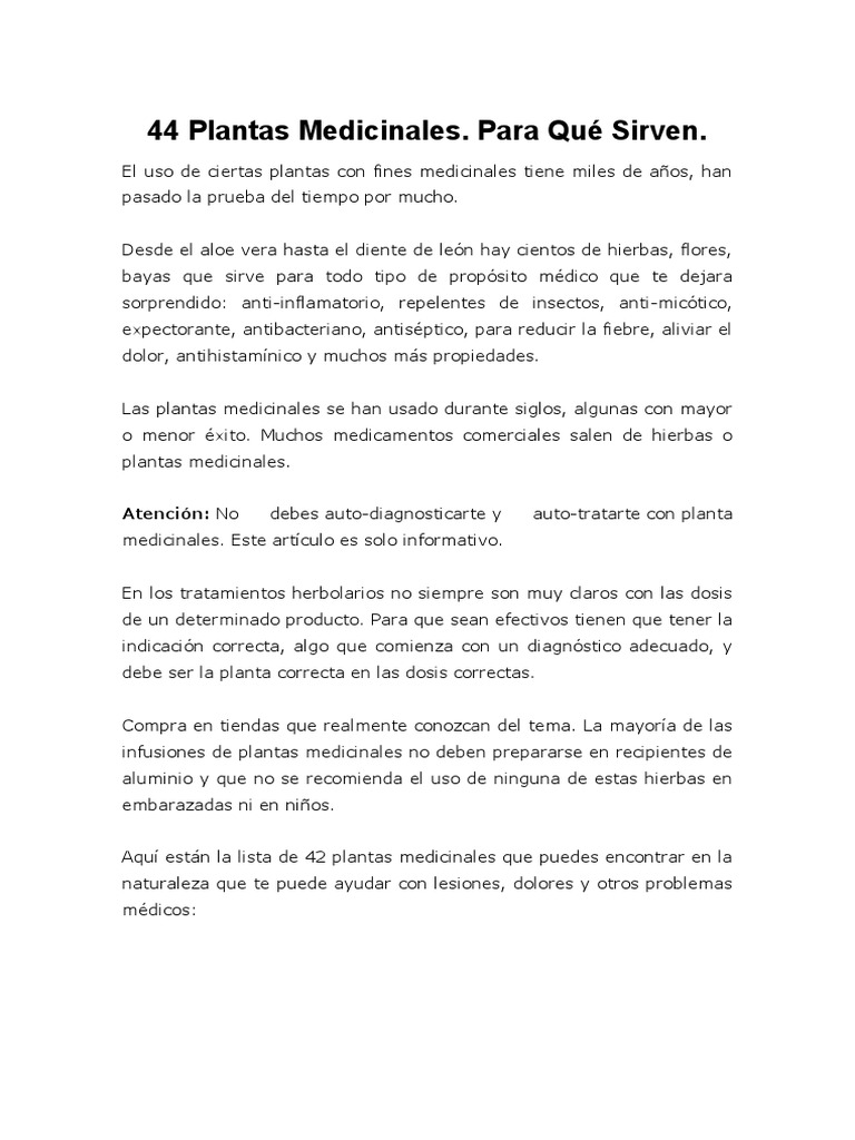 44 Plantas Medicinales | Plantas medicinales | Antioxidante