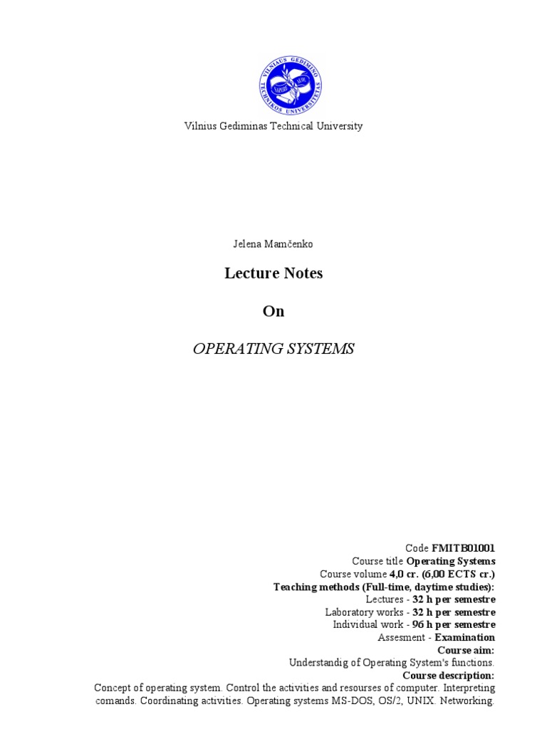 Operating Systems | PDF