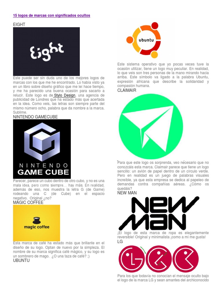 15 Logos de Marcas Con Significados Ocultos | PDF | Science | Ciencia ...