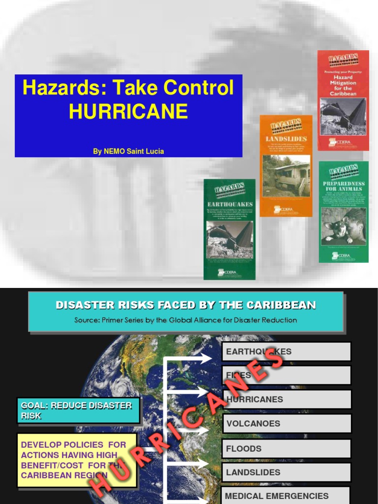 Hazards: Take Control Hurricane: by NEMO Saint Lucia | PDF | Tropical ...