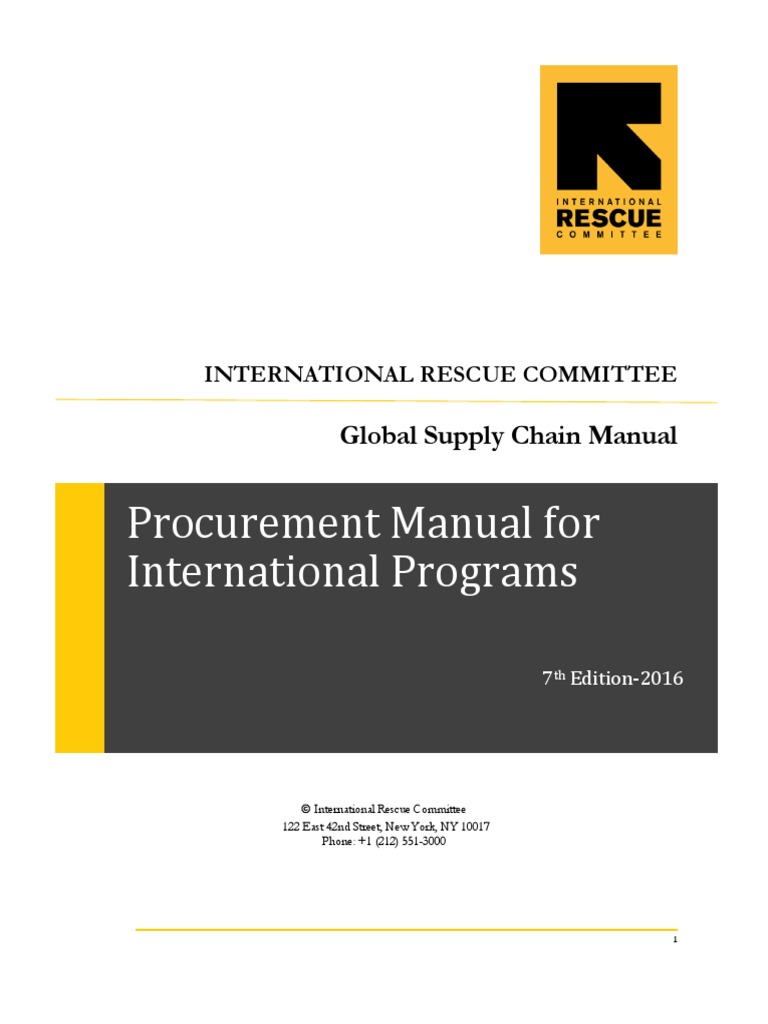 Procurement Manual for International Programs | PDF | Social Science ...