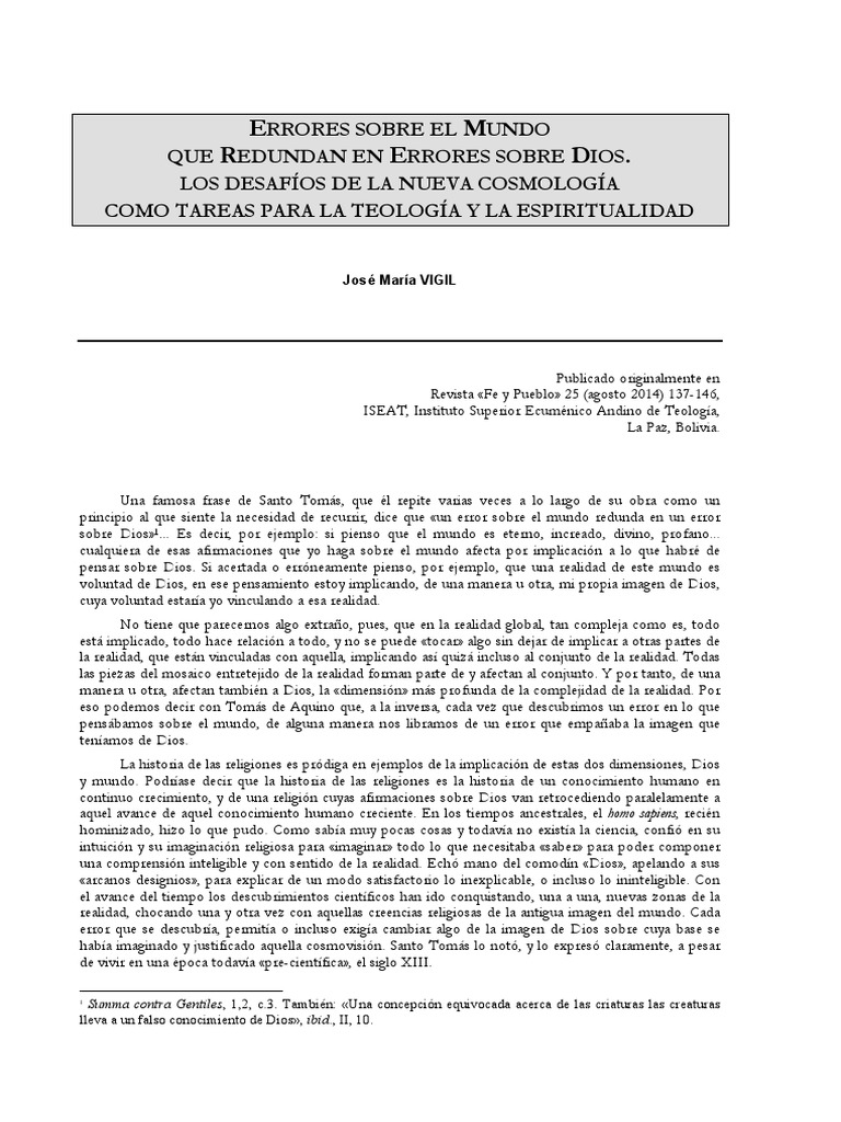Errores Sobre El Mundo Que Redundan en e PDF | PDF | Science | Vida