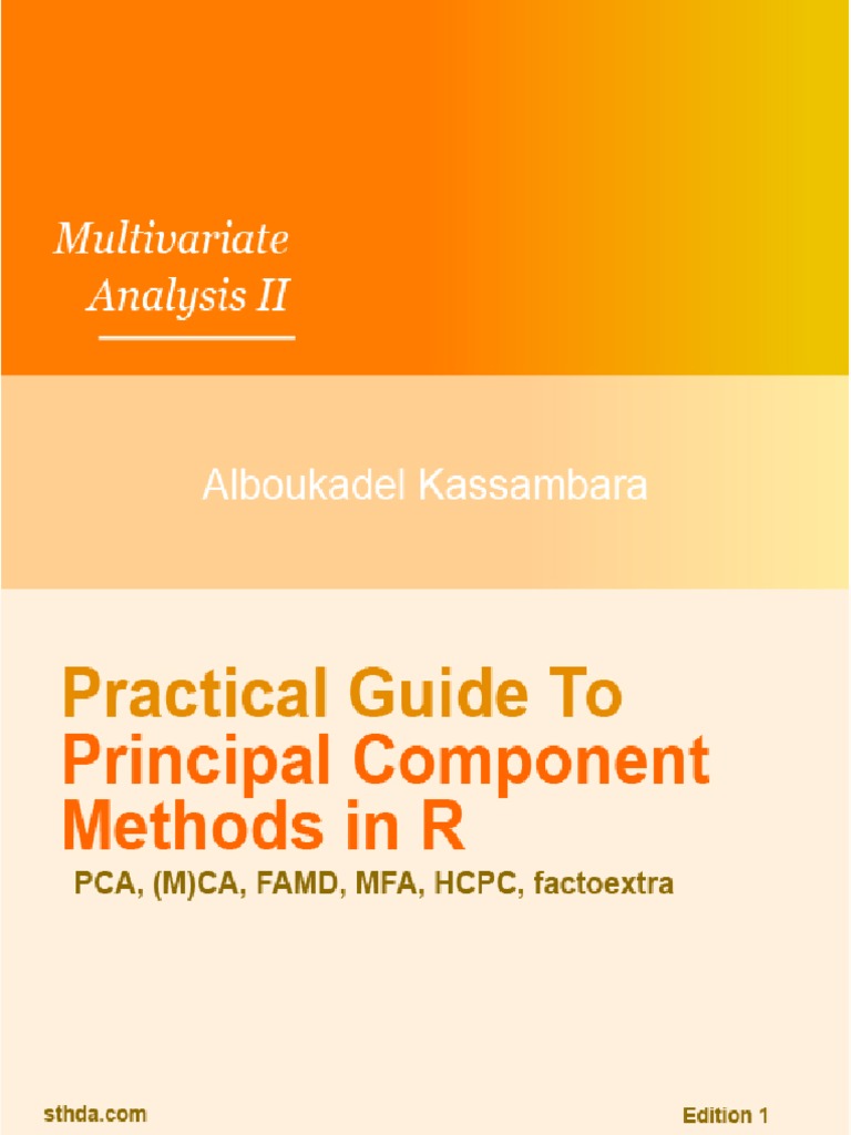 Practical Pca Methods In R Pdf R Programming Language Principal
