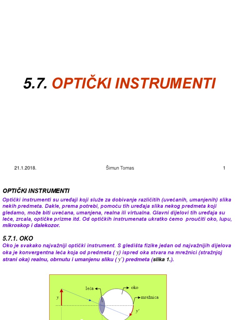 5.7. Optički Instrumenti | PDF