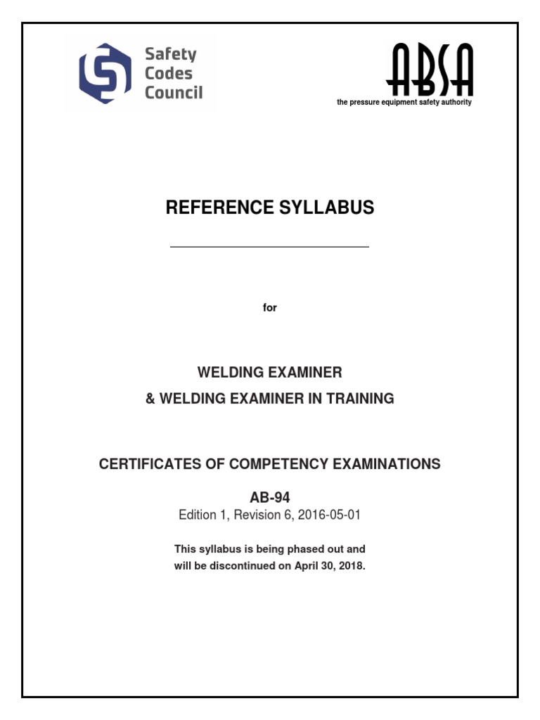 Welding Examiner Exam Syllabus | PDF | Steel | Alloy