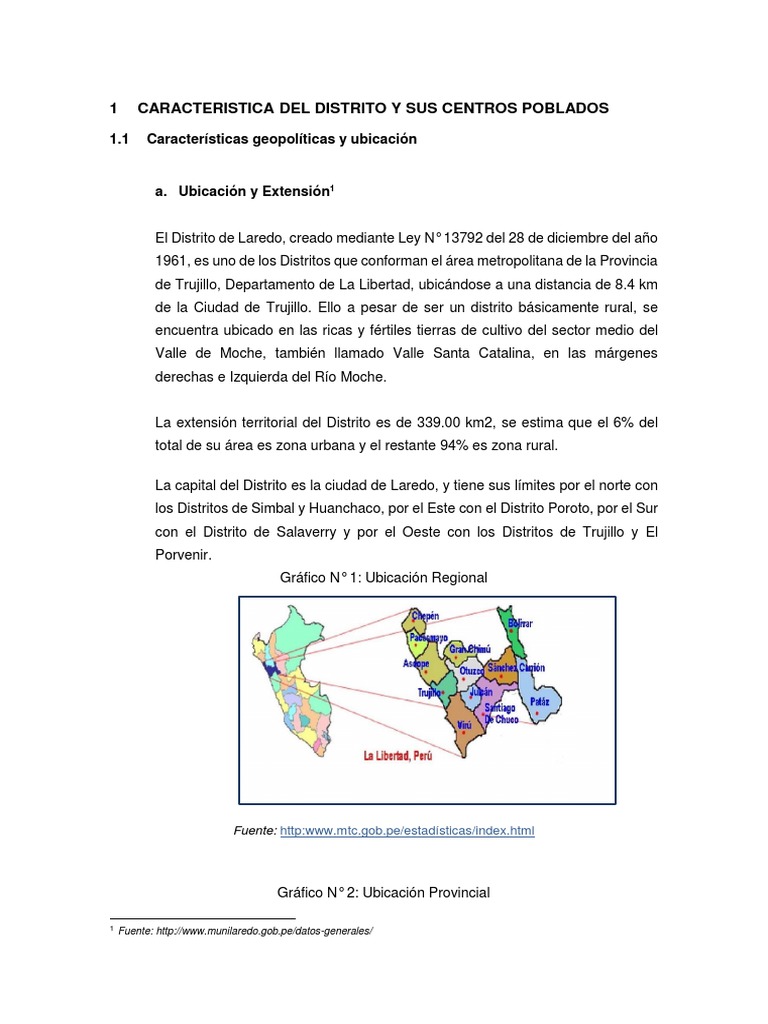Caracteristica Del Distrito y Sus Centros Poblados | PDF | Geografía ...